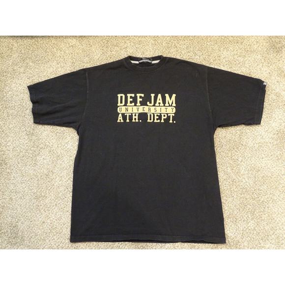 Def Jam | Shirts | Def Jam University Shirt Mens Xl Black Hip Hop ...
